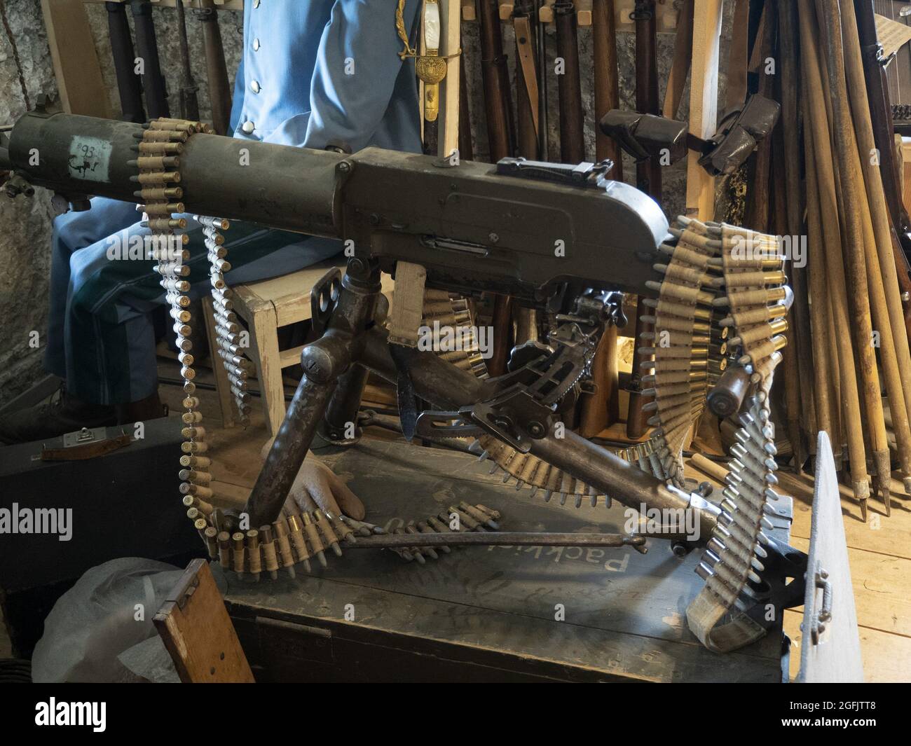 first world war wwi pistol maching gun Stock Photo - Alamy