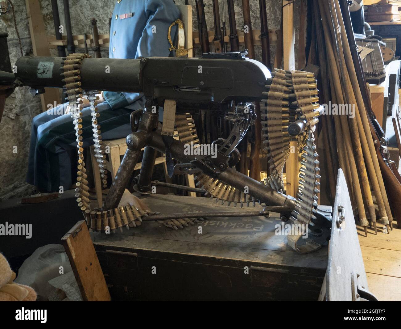 first world war wwi pistol maching gun Stock Photo - Alamy