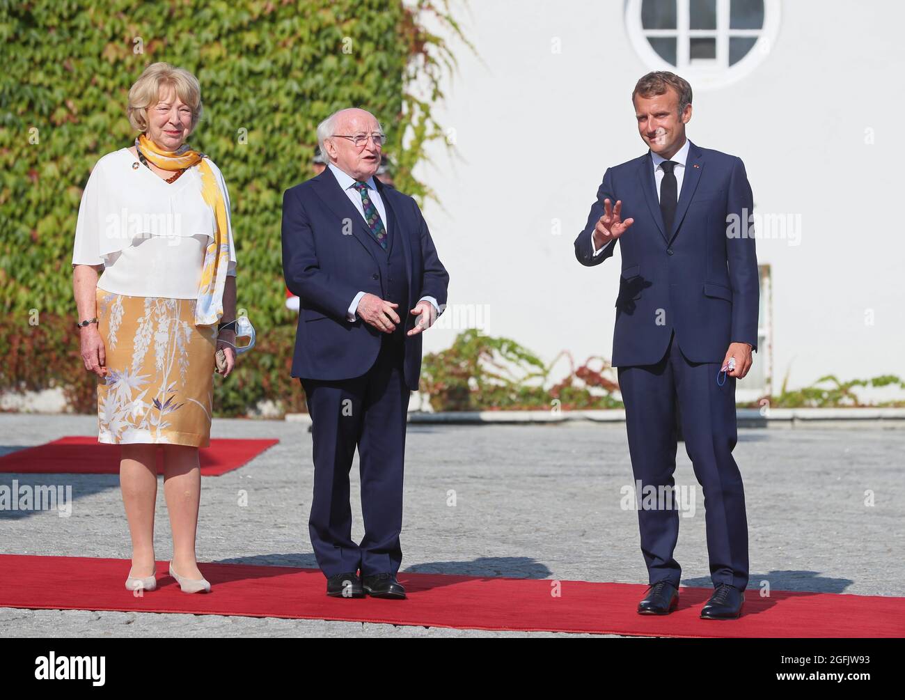 Michael D. Higgins, the President of Ireland, with his wife Sabina ...