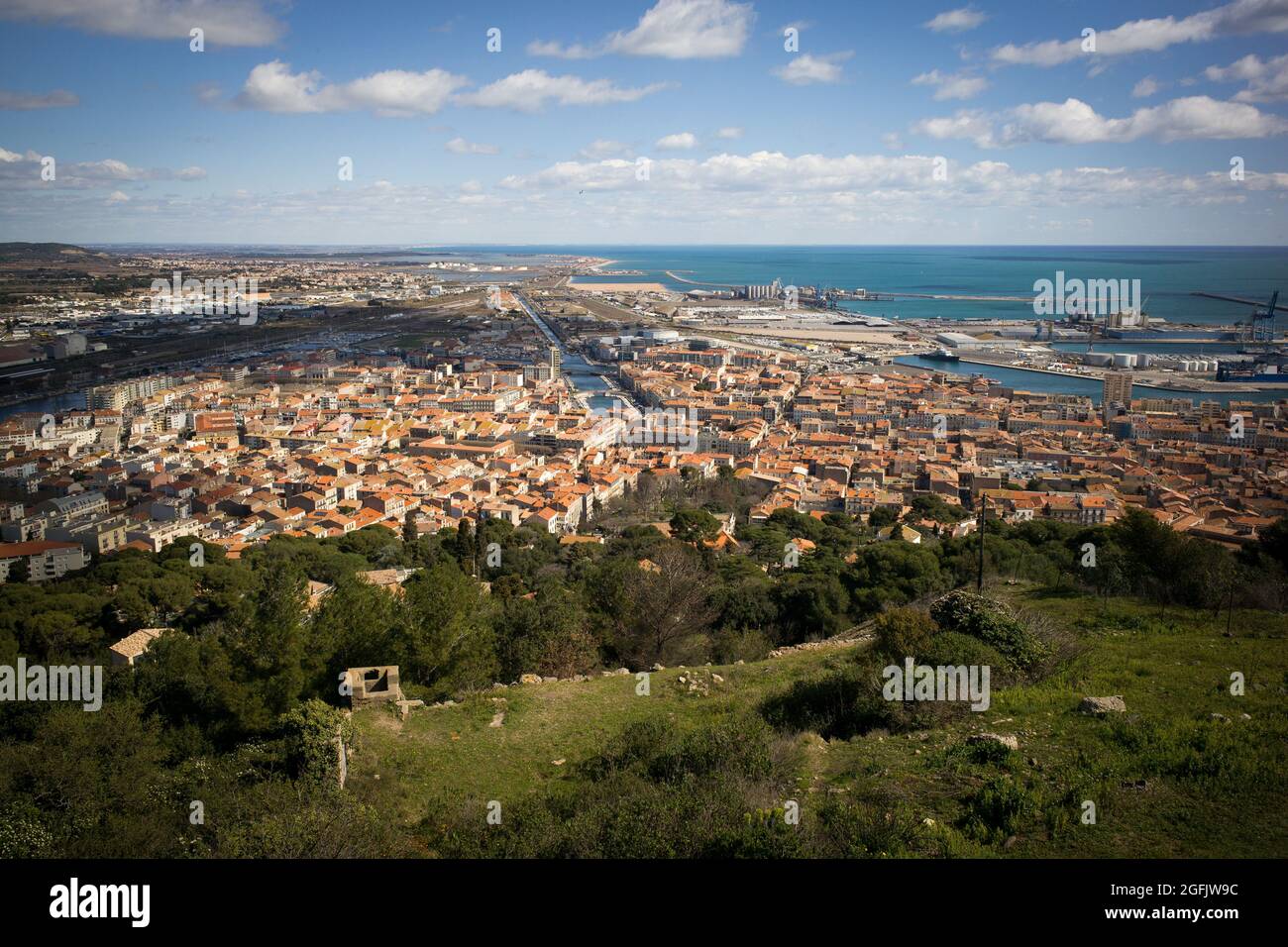 Sete (south of France): overview of the town from the “Mont Saint Clair ...