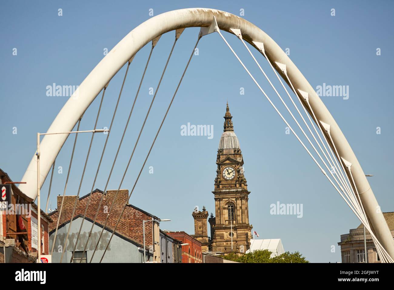 Town Centre Bolton, Lancashire, landmark Grade II* listed Bolton Town ...