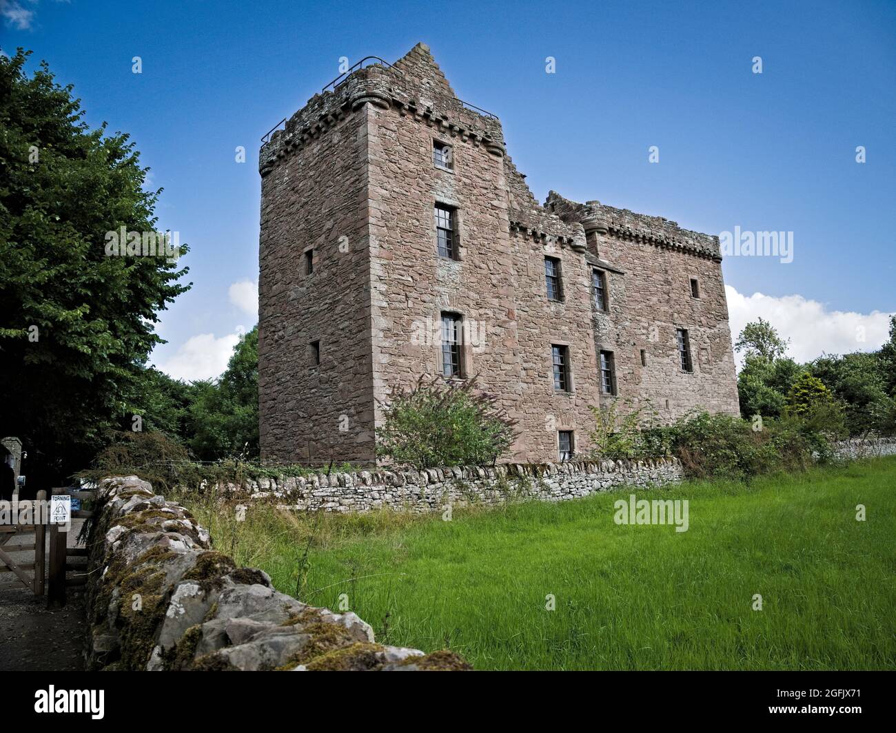 Huntingtower near Perth in Scotland - front view Stock Photo - Alamy
