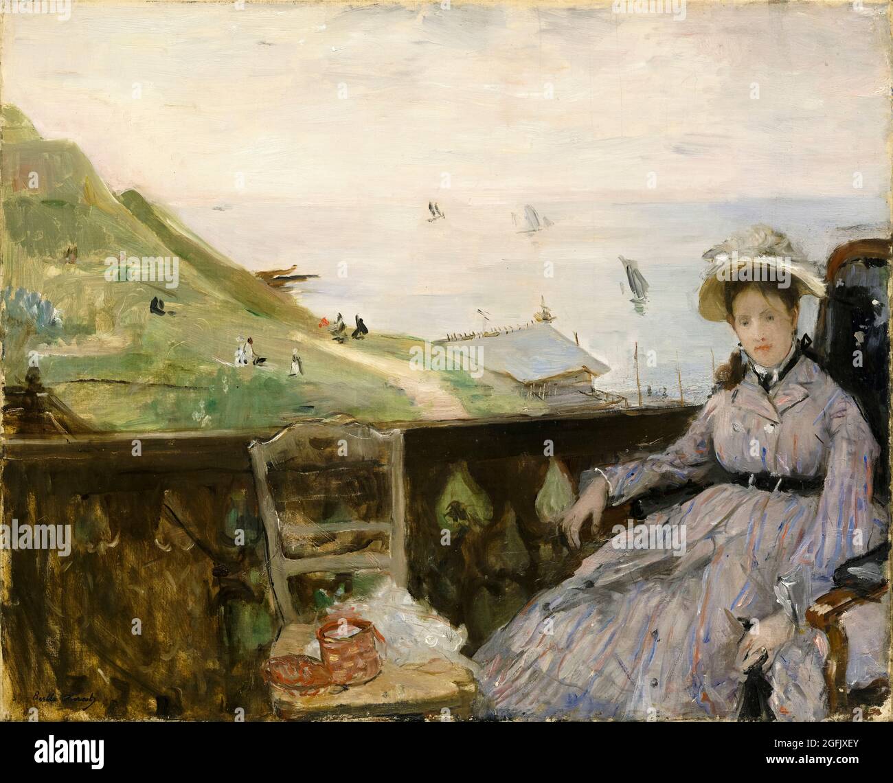 Berthe Morisot, On the Terrace, painting, 1874 Stock Photo - Alamy