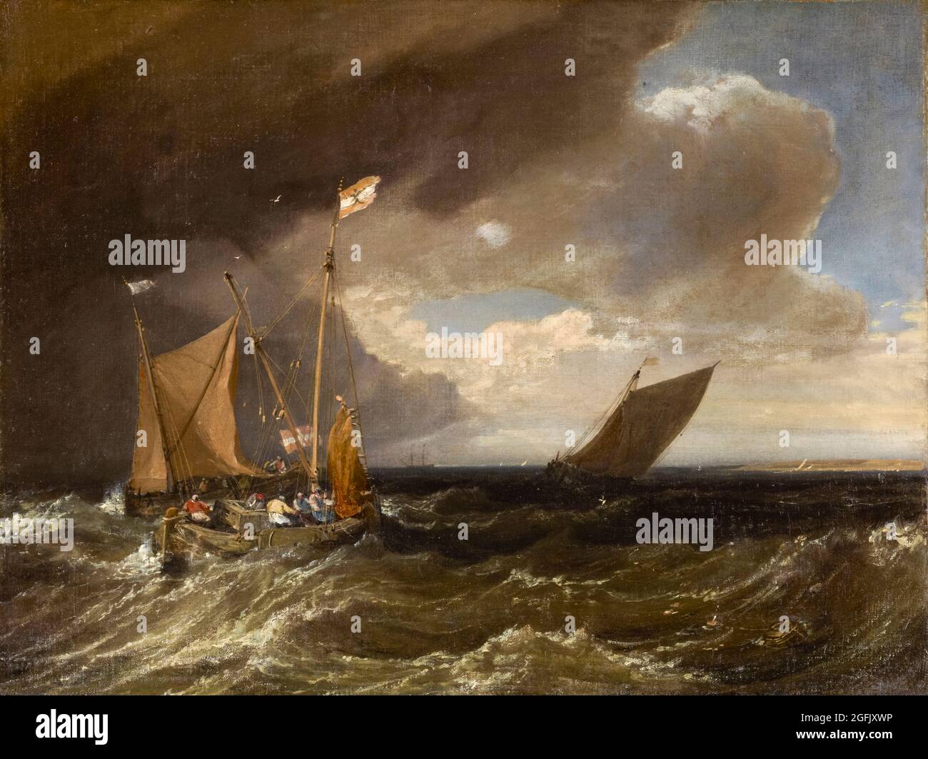 Seascape with a squall coming up hi-res stock photography and images ...