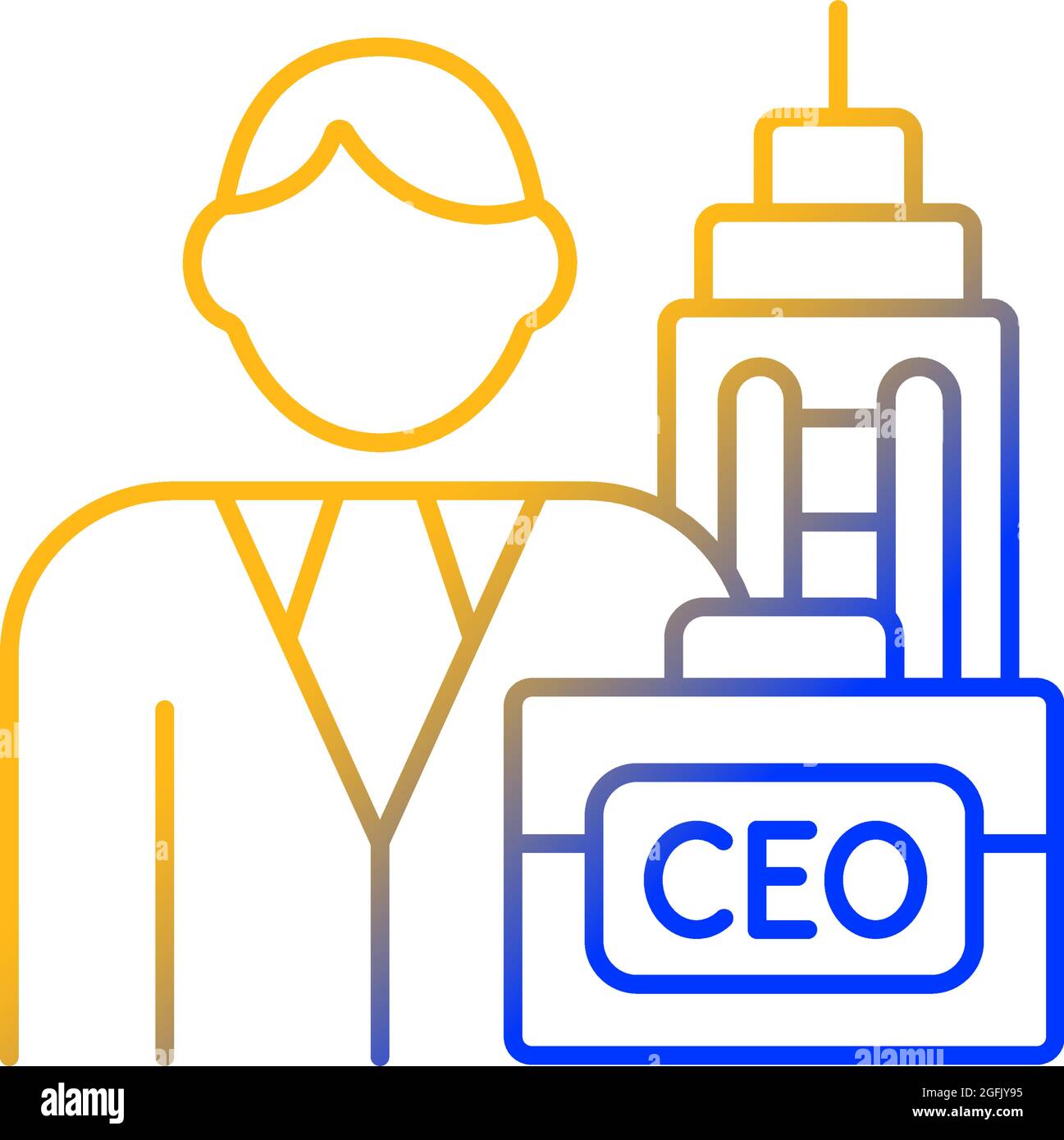 Chief executive gradient linear vector icon Stock Vector Image & Art ...