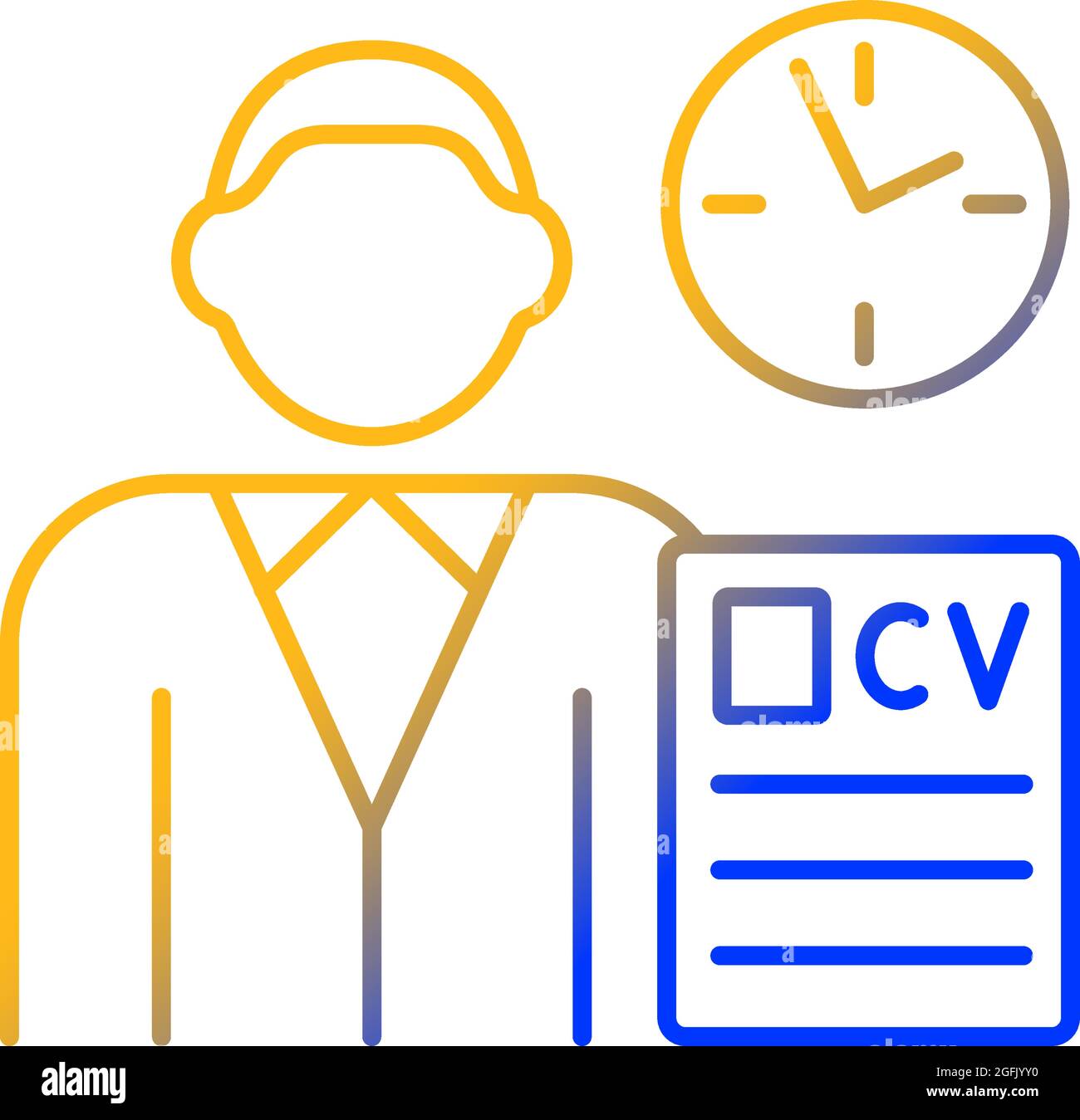 Job applicant gradient linear vector icon Stock Vector Image & Art - Alamy