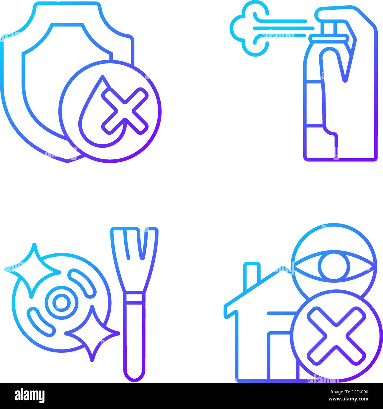 Drone guideline gradient linear vector manual label icons set Stock Vector Image & Art - Alamy