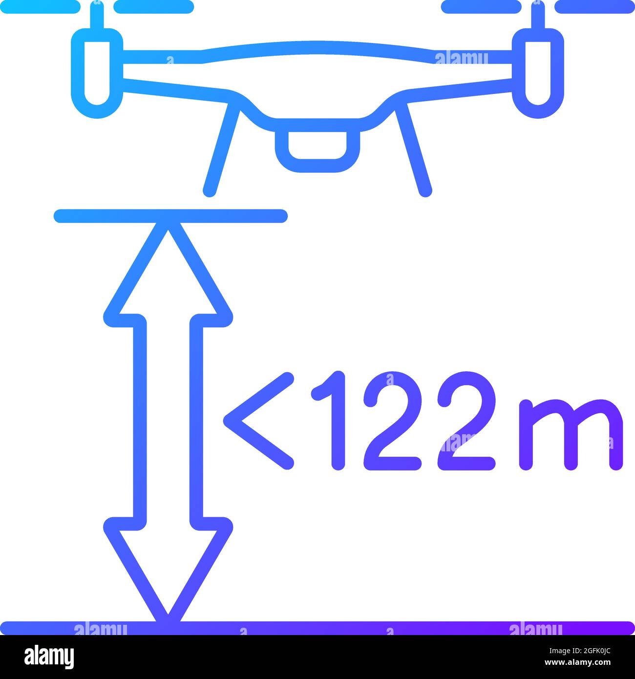 Max flight height gradient linear vector manual label icon Stock Vector ...