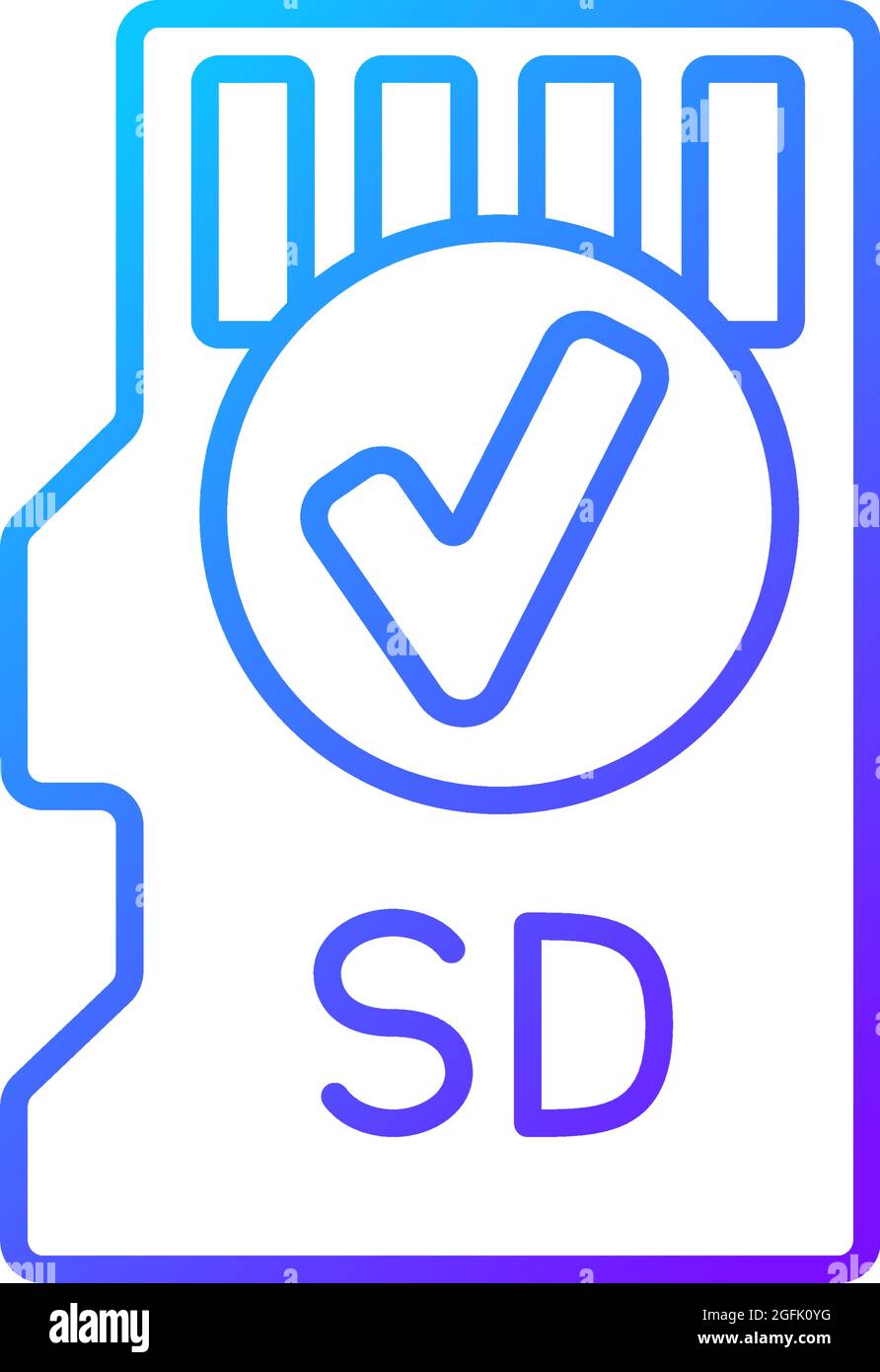 Includes memory card gradient linear vector manual label icon Stock Vector Image & Art - Alamy