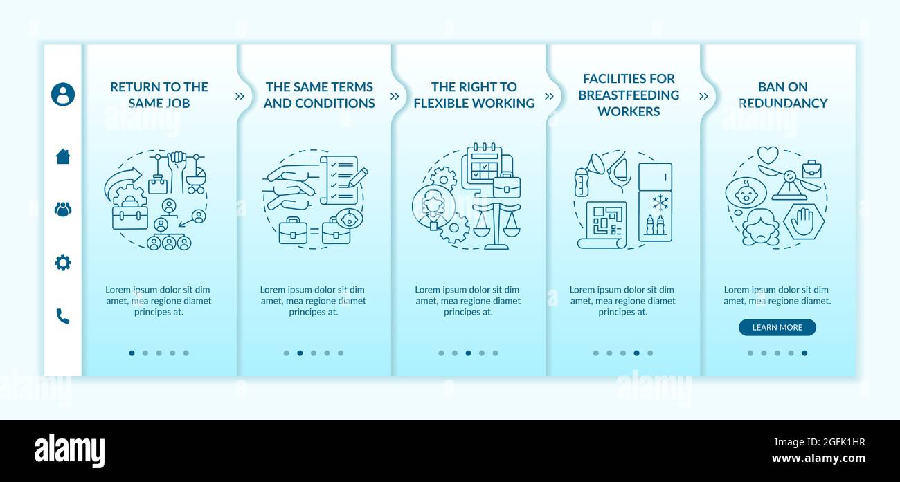 Return to workplace employee rights vector infographic template Stock ...