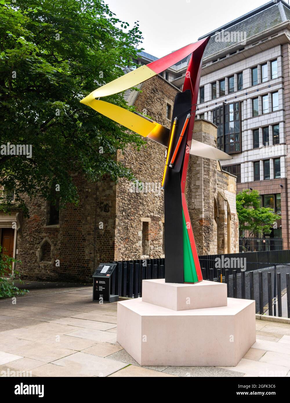 LONDON CITY UNDERSHAFT SCULPTURE IN THE CITY HARLEQUIN FOUR BY MARK ...