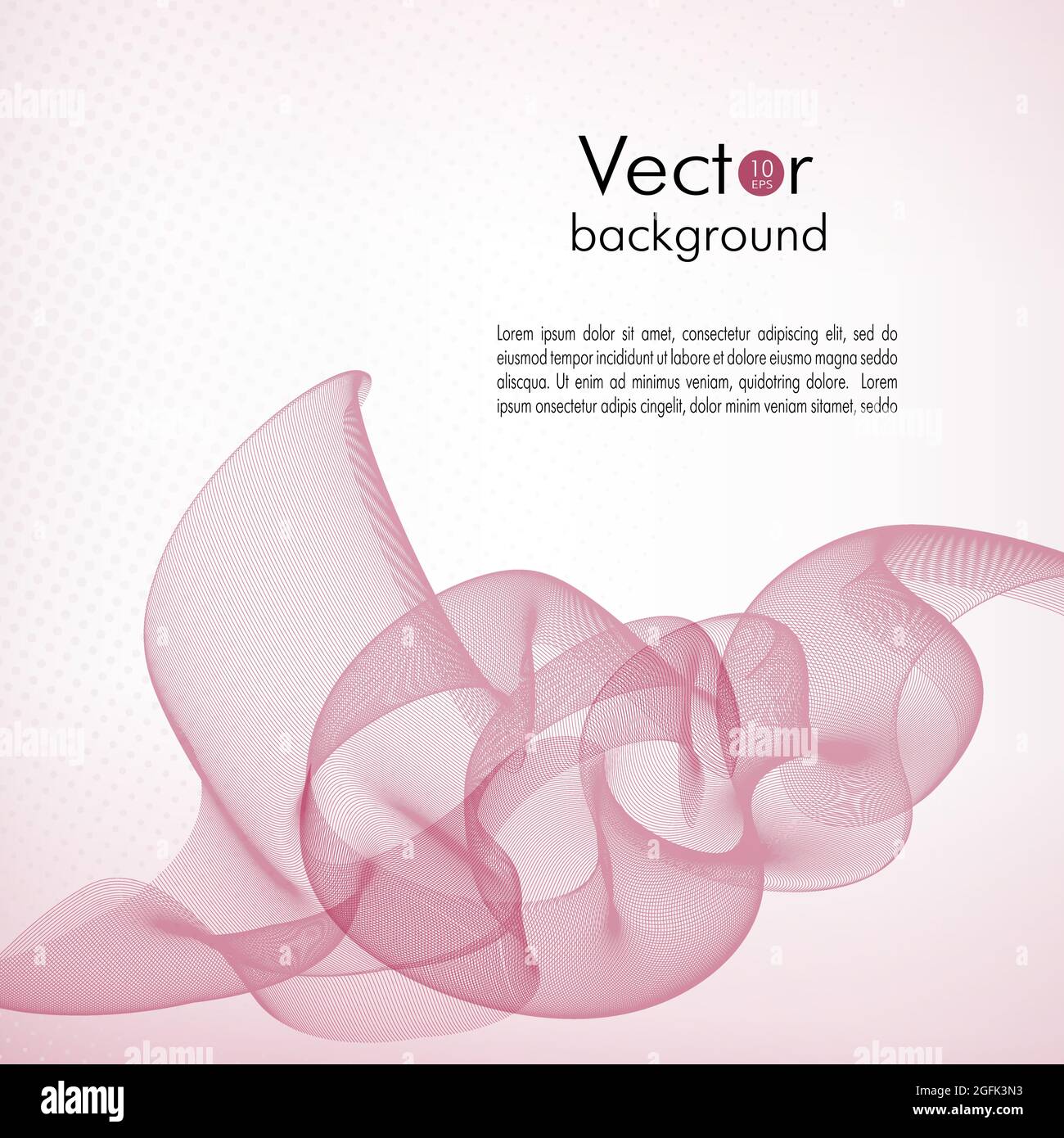 Line art pattern, Raspberry rose tone. Abstract layout design, smooth gradient background ...