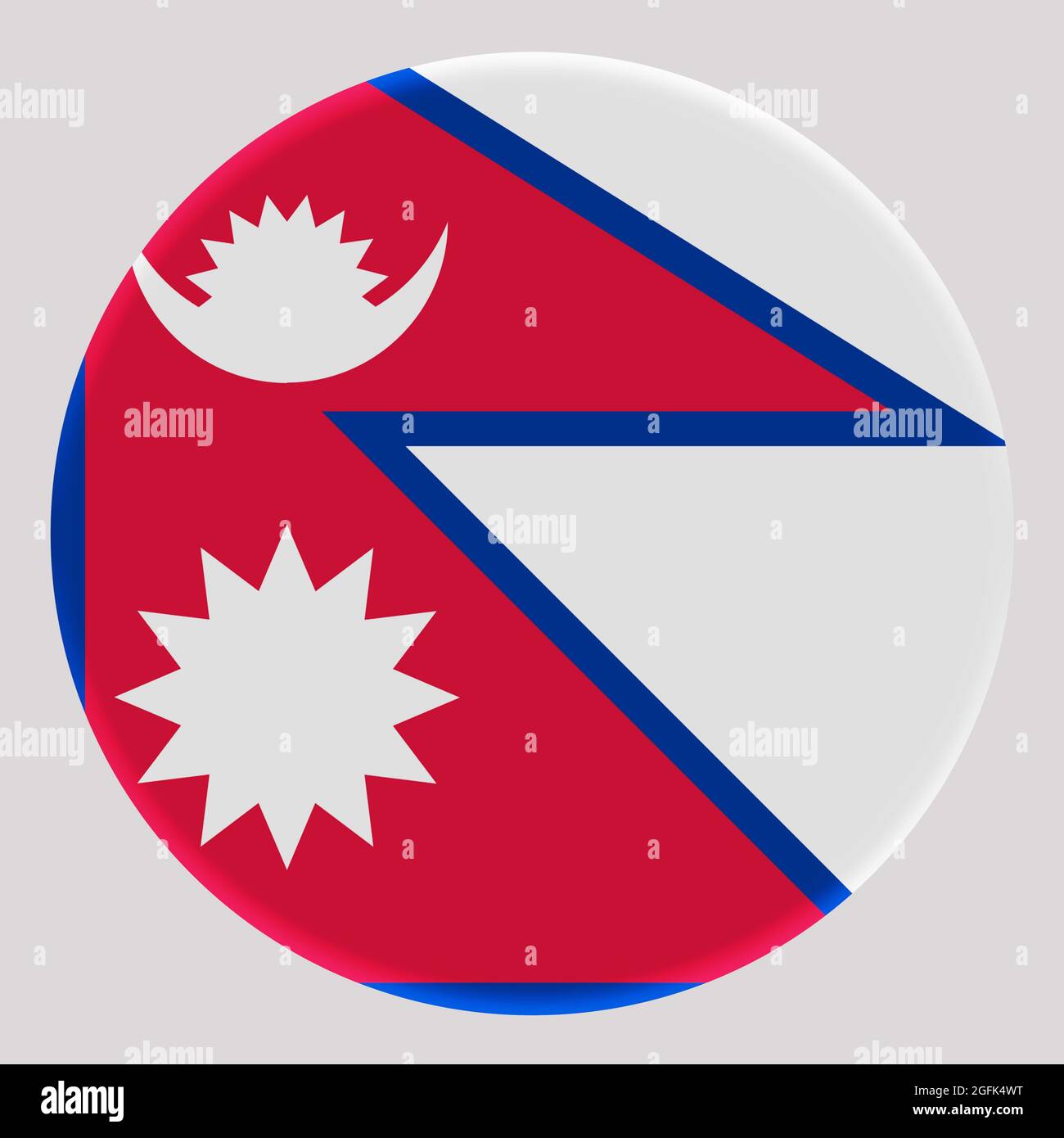 3D Flag of Nepal on a avatar circle Stock Photo - Alamy