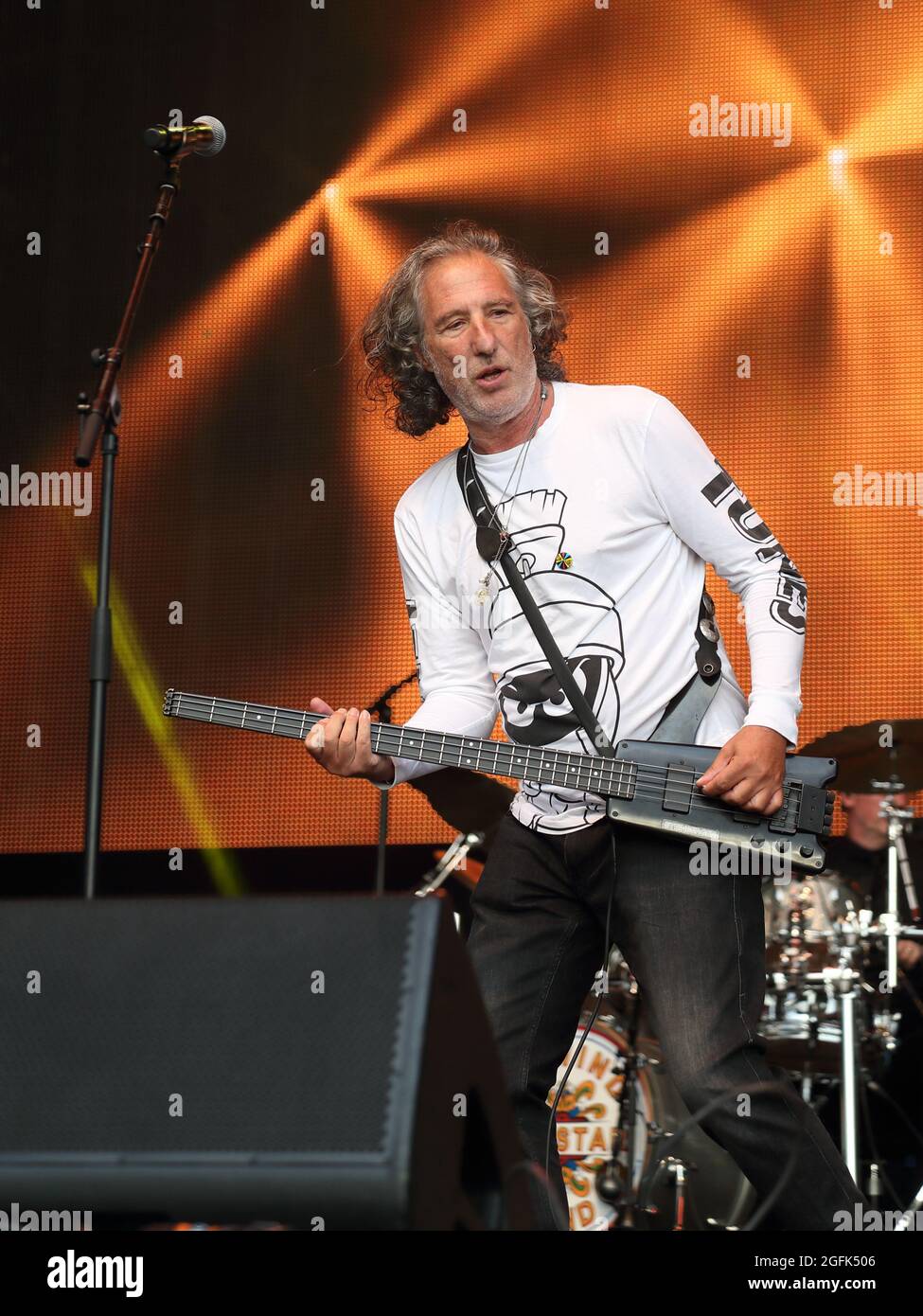 Nick Feldman from Wang Chung performed live on stage at the Rewind ...