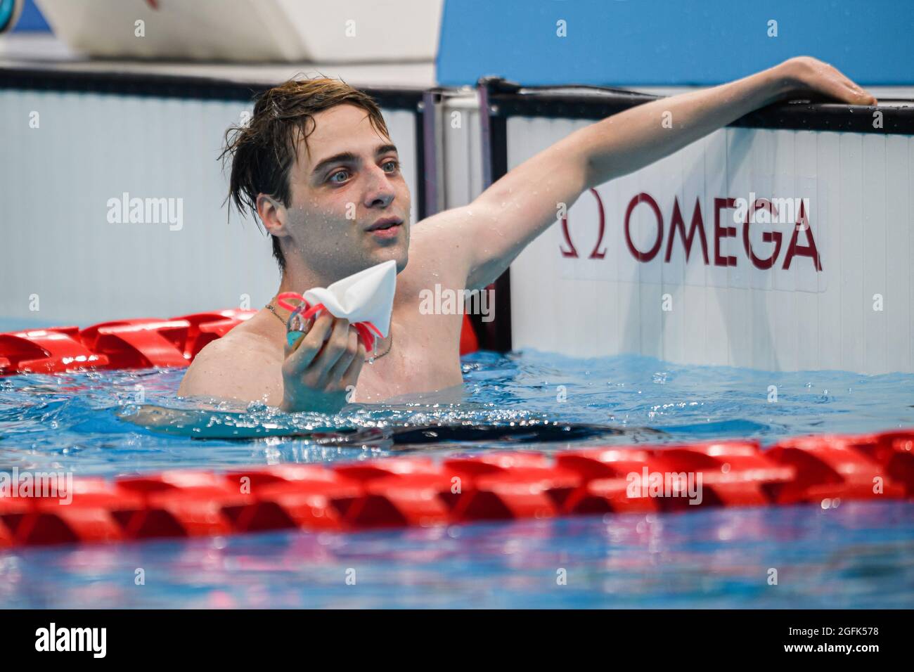 TOKYO, JAPAN. 26th Aug, 2021. Artem Isaev of RPC in the MenÕs 100m Breaststroke S11 during ...