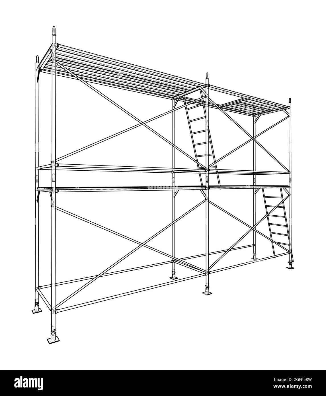 Prefabricated scaffolding. Vector Stock Vector Image & Art - Alamy