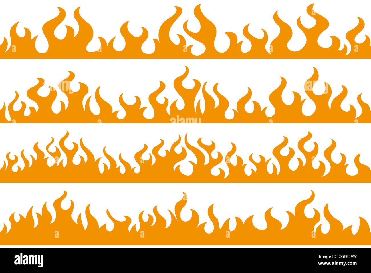 Fire flames symbol line Cut Out Stock Images & Pictures - Alamy