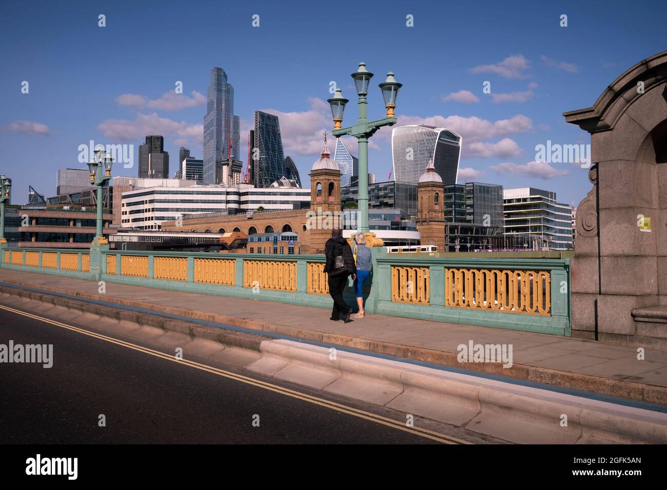 London England Southwark Bridge View of City of London Photo Brian ...
