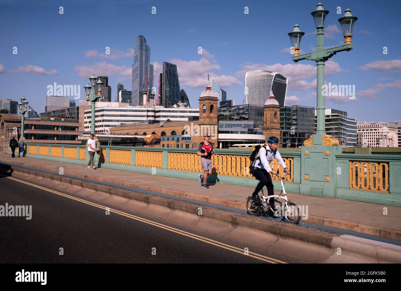 London England Southwark Bridge View of City of London Photo Brian ...
