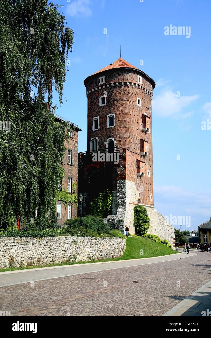 Baszta Sandomierska - Sandomierska Tower. Krakow, Poland Stock Photo ...