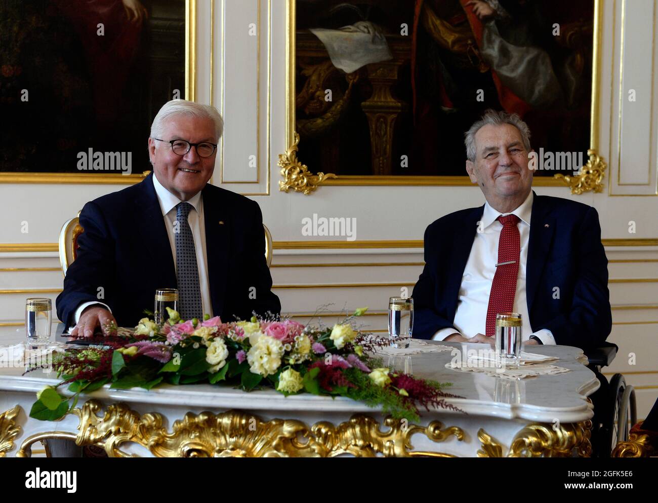 Prague Castle, Prague. 26th Aug, 2021. Czech President Milos Zeman ...