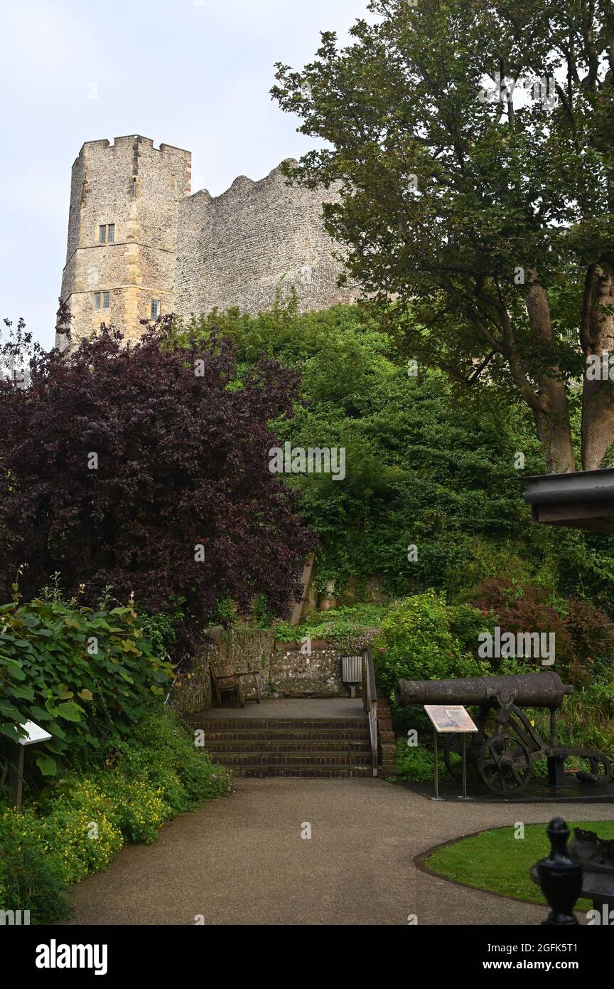 Lewes East Sussex UK - Lewes Castle and entrance gate - Lewes Castle is ...