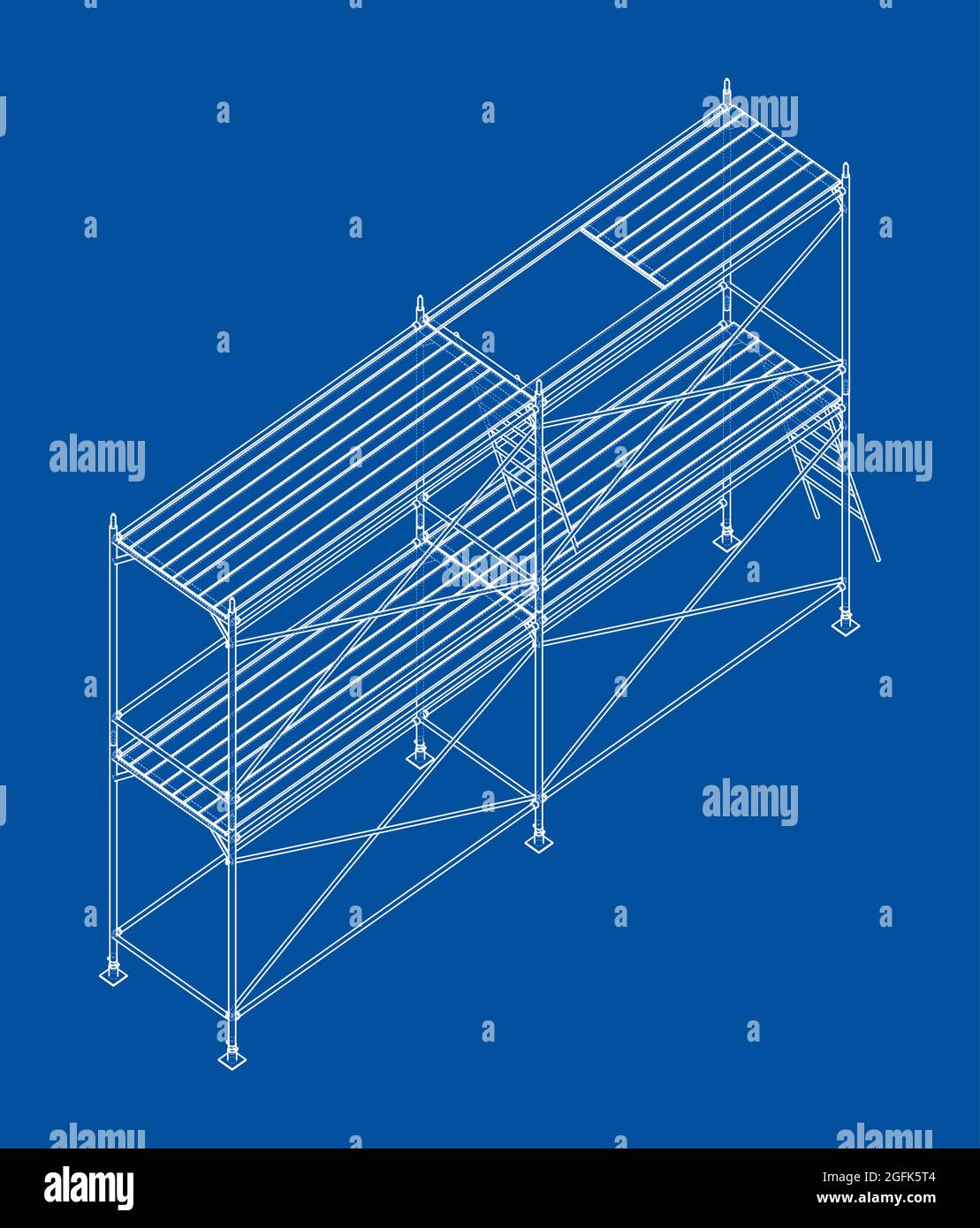 Prefabricated Scaffolding Orthography Vector Stock Vector Image And Art Alamy