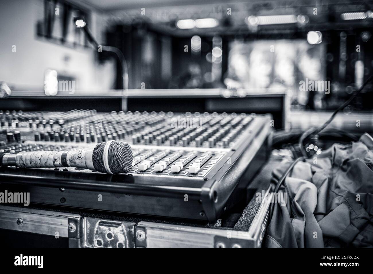 Sound mixer at live show Stock Photo - Alamy