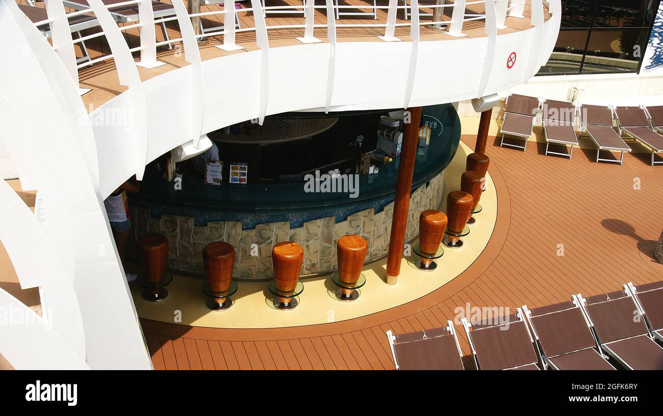 People having fun on the deck of a cruise ship Stock Photo - Alamy