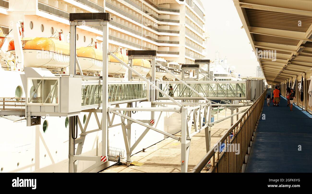 People having fun on the deck of a cruise ship Stock Photo - Alamy