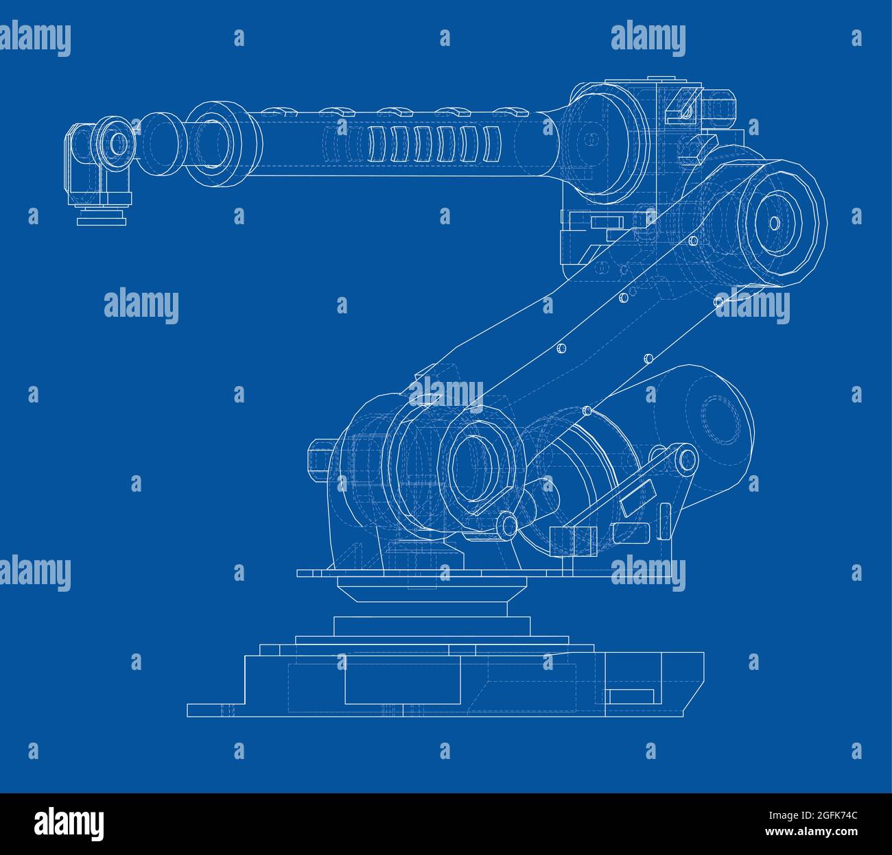 Industrial Robotic Arm. Vector Stock Vector Image & Art - Alamy