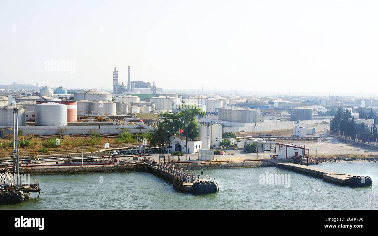 Industry and port of Tunisia, North Africa, Africa Stock Photo - Alamy