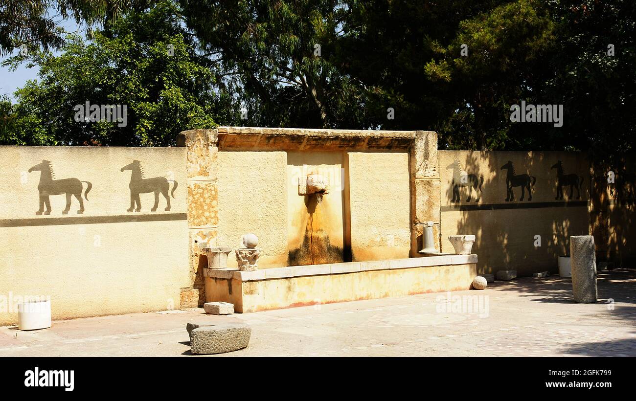 Ancient Byrsa Fountain, Carthage, Tunisia, North Africa, Africa Stock ...