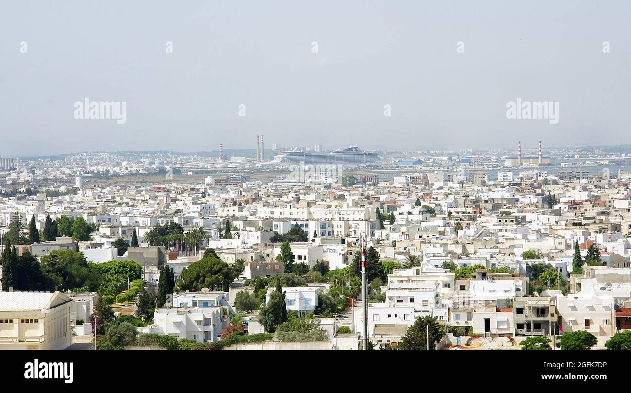 Panoramic of the city of Byrsa, Tunisia, North Africa, Africa Stock ...