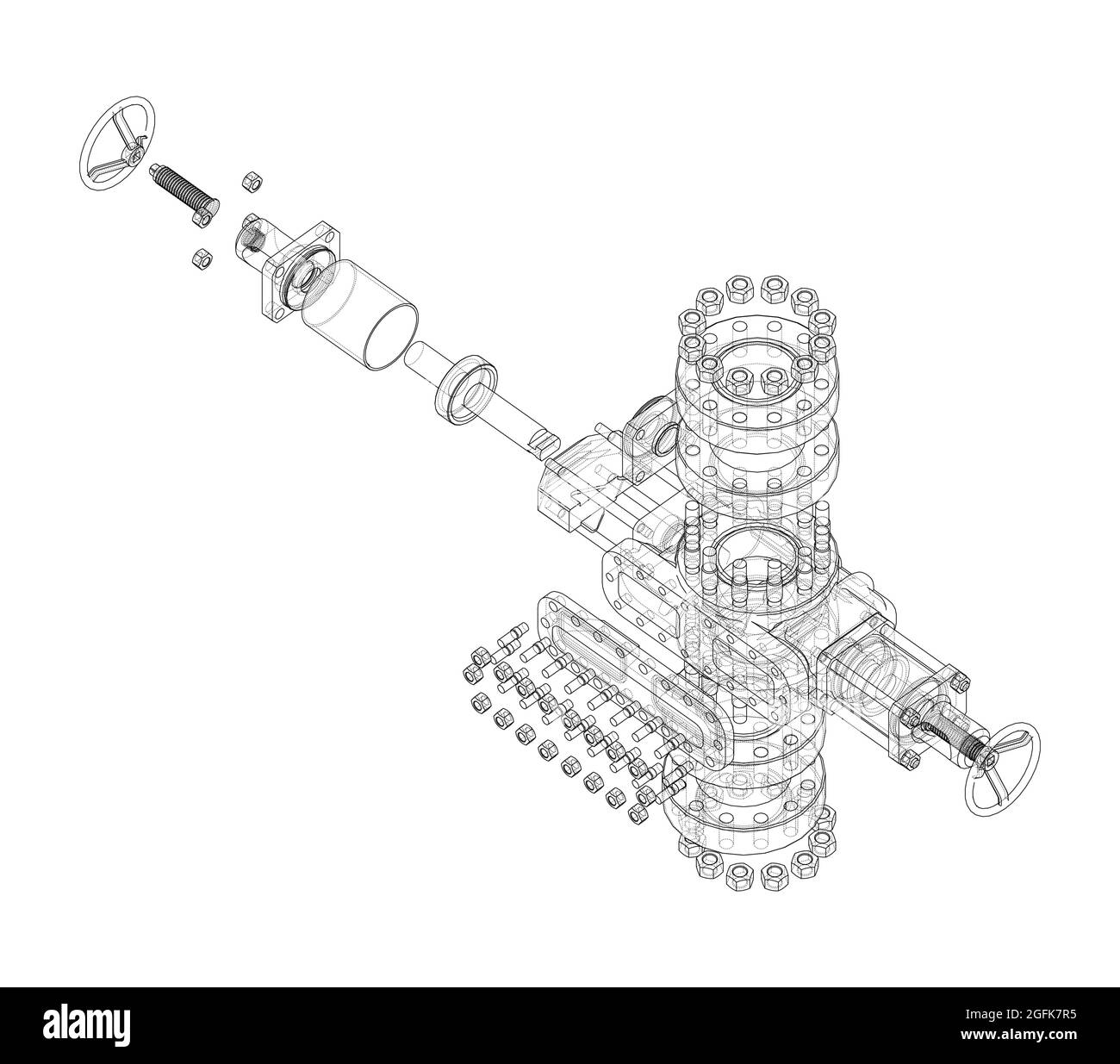 Blowout preventer. Vector rendering of 3d Stock Vector Image & Art - Alamy