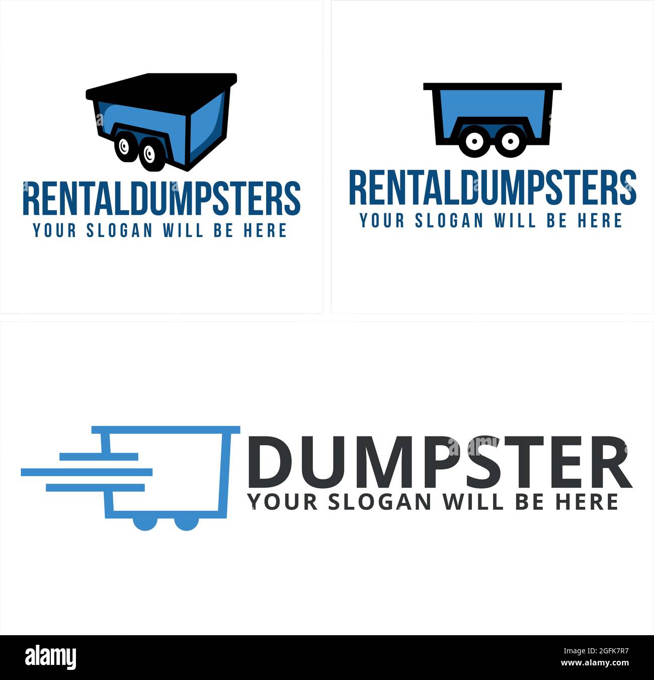 Design logo rental dumpster business Stock Vector Image & Art - Alamy