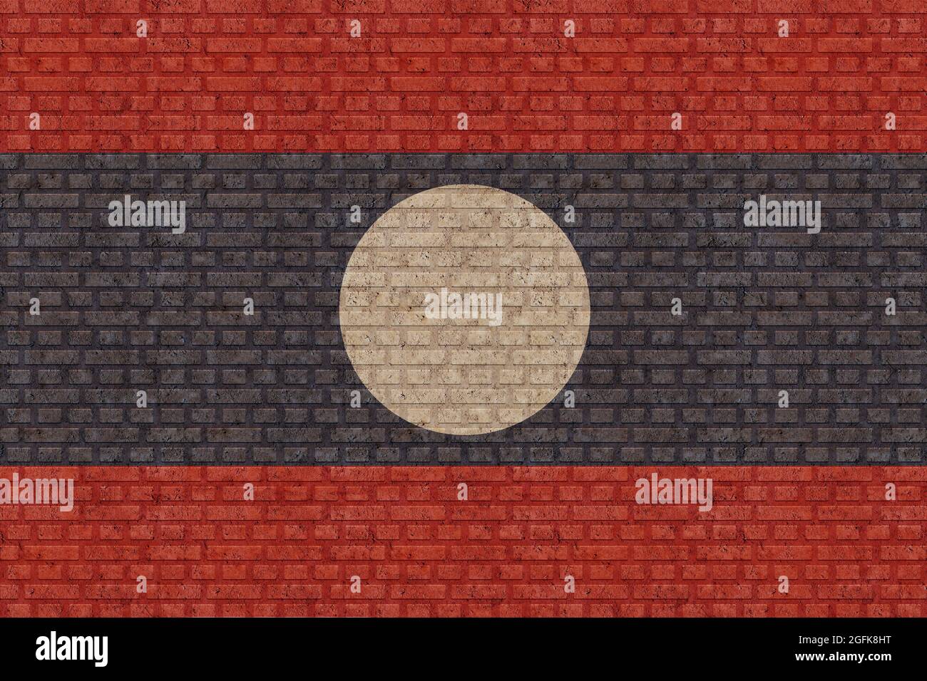 3D Flag of Laos on a old brick wall background Stock Photo - Alamy