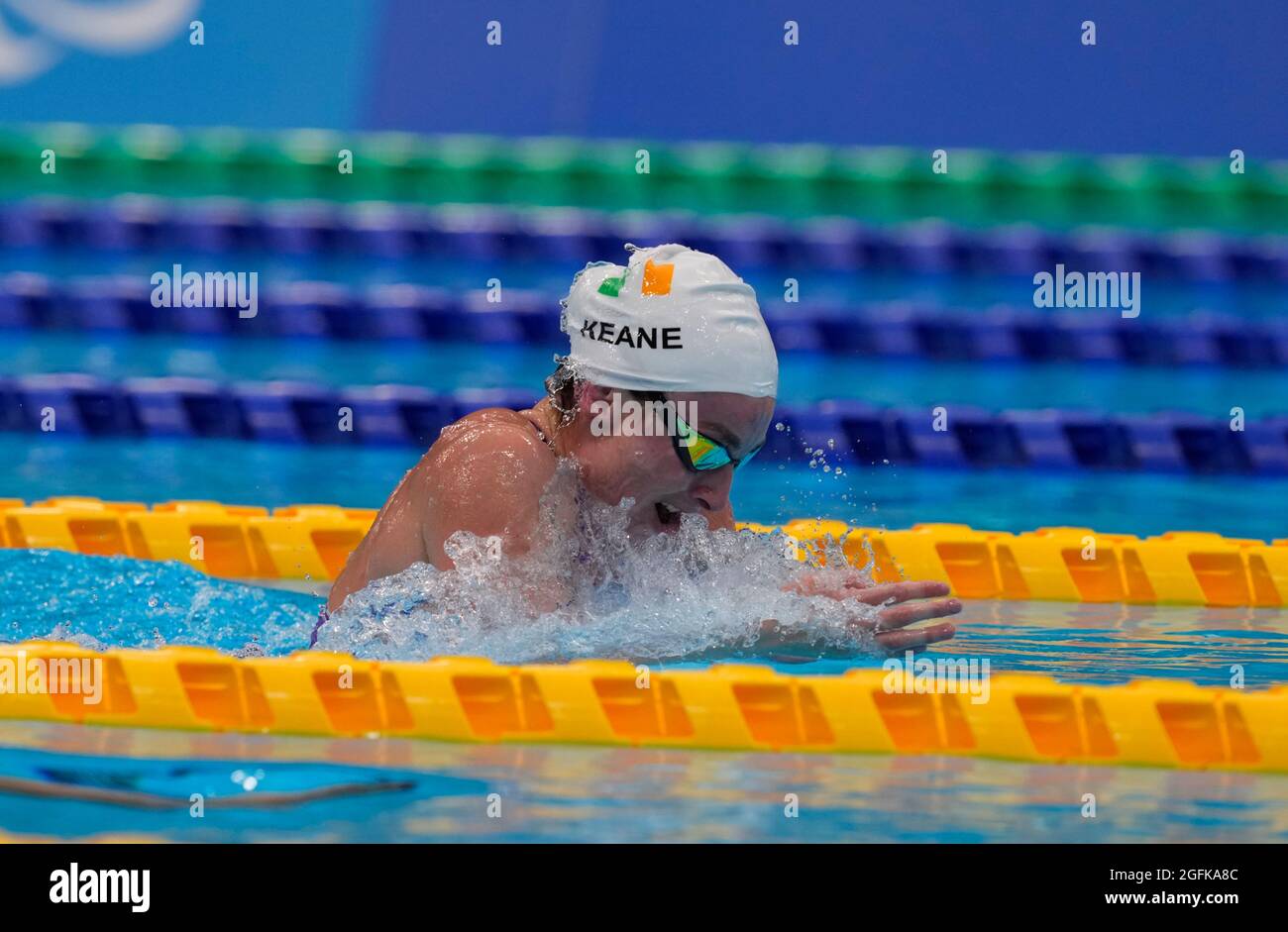 August 26, 2021: Ellen Keane from Ireland winning gold during swimming ...