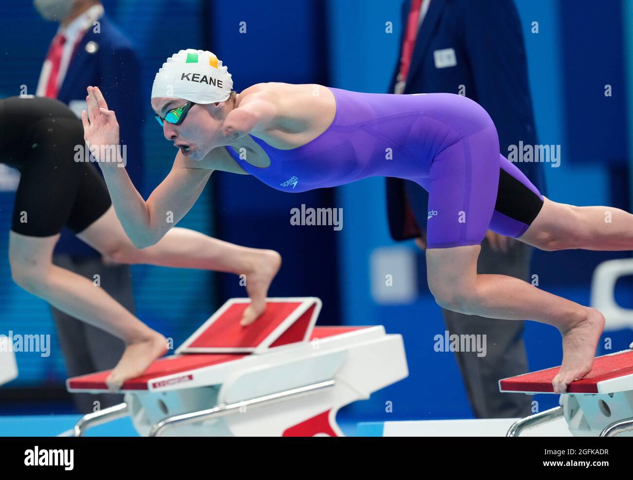 August 26, 2021: Ellen Keane from Ireland winning gold during swimming ...