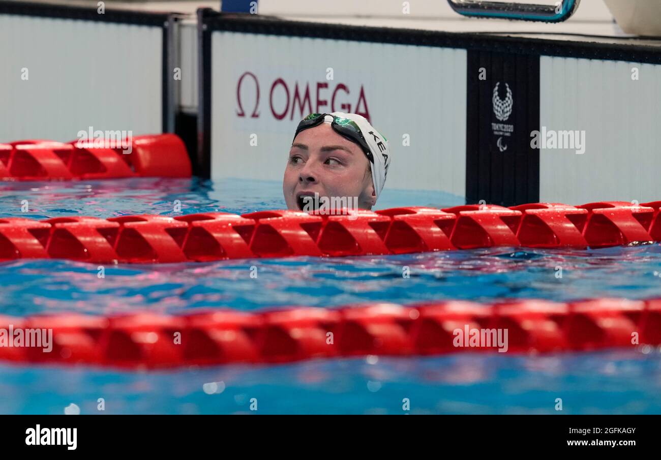 August 26, 2021: Ellen Keane from Ireland winning gold during swimming ...