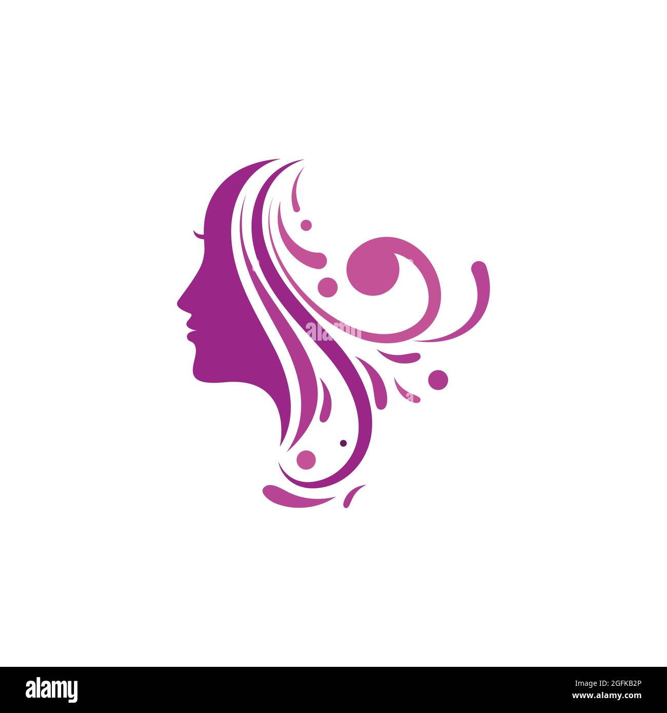 Mujer Rostro Logo Woman Face Silhouette. Beauty Salon Icon Vector
