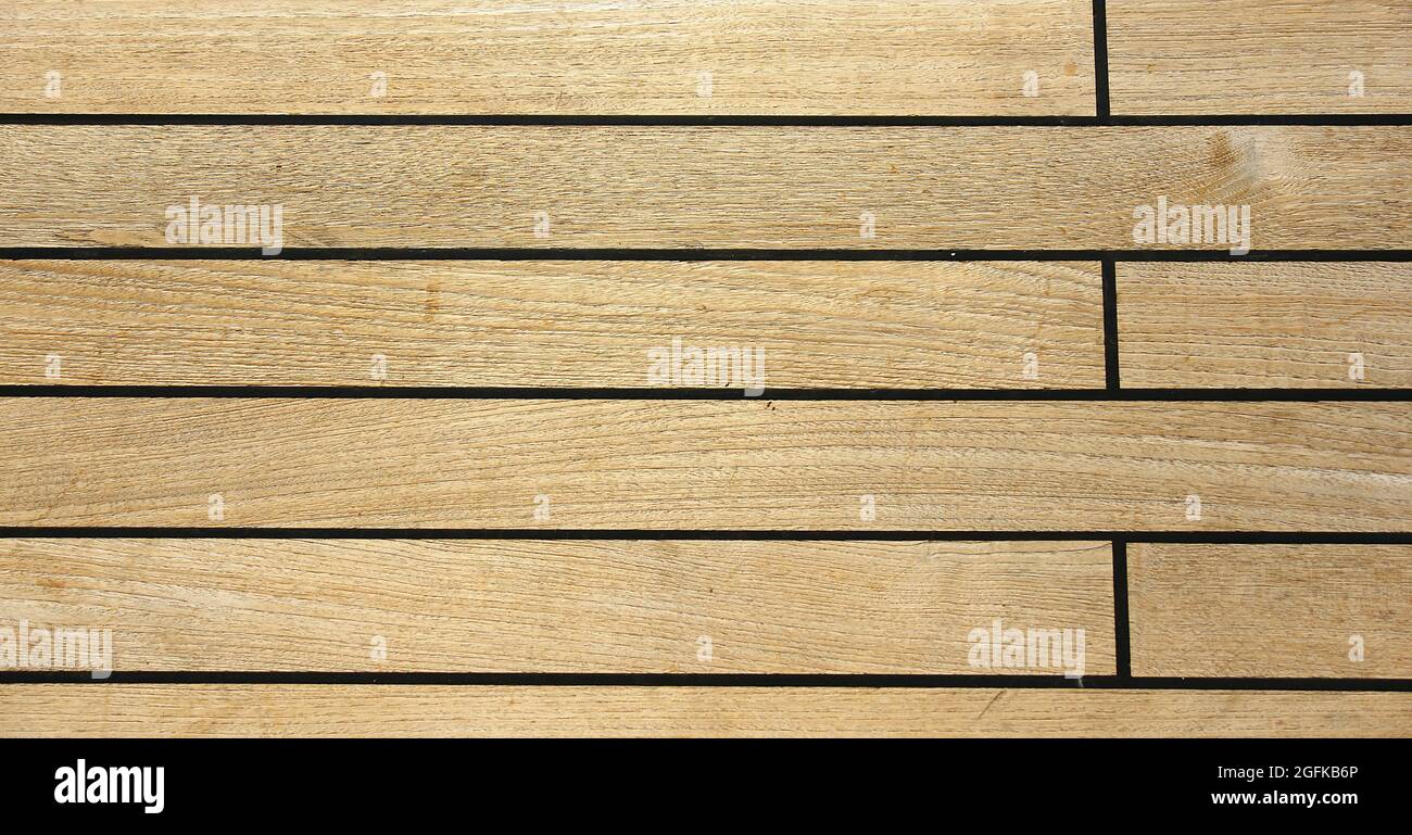 Wooden floor of a boat deck for backgrounds and textures Stock Photo ...