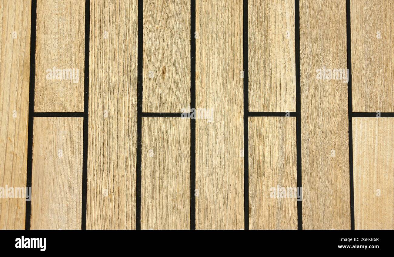 Wooden floor of a boat deck for backgrounds and textures Stock Photo ...