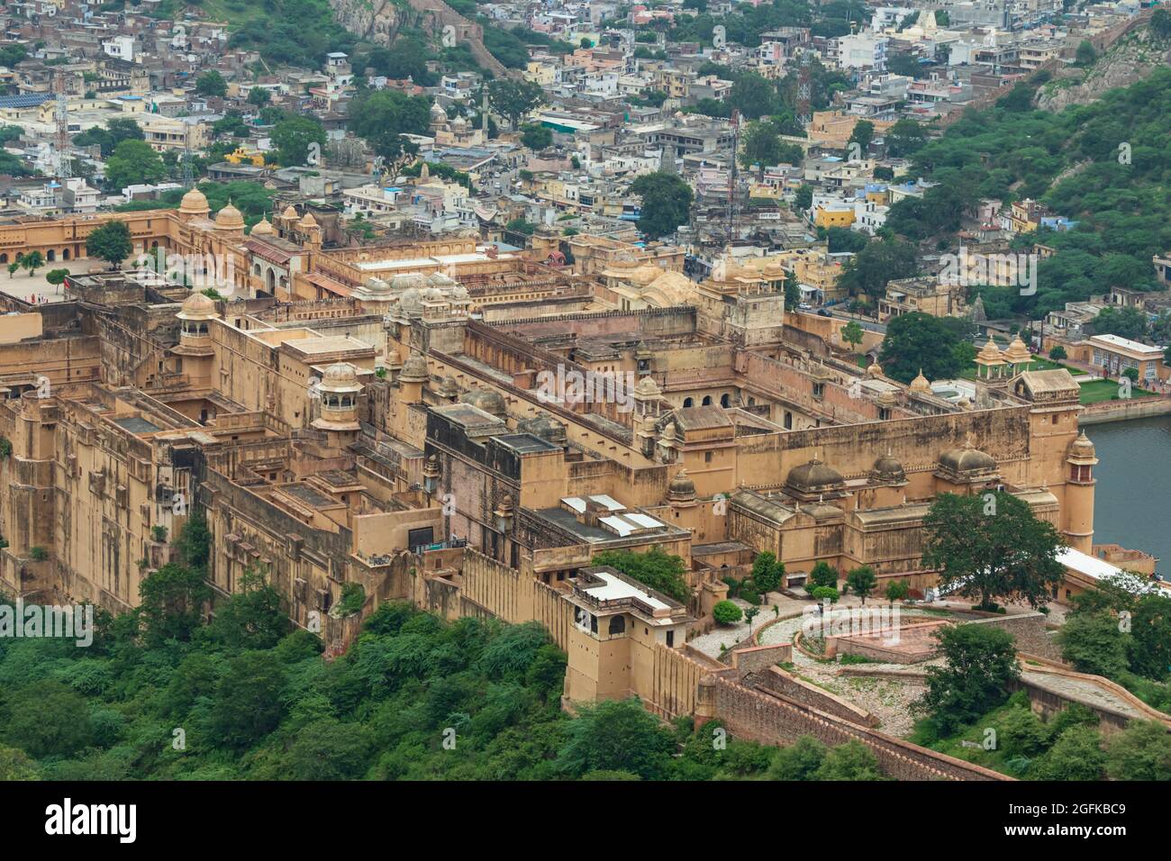 Amer fort top view from jaigrah fort Stock Photo - Alamy