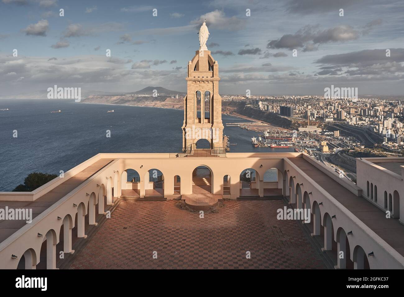 Santa Cruz chapel with a view over Oran - Algeria Stock Photo - Alamy