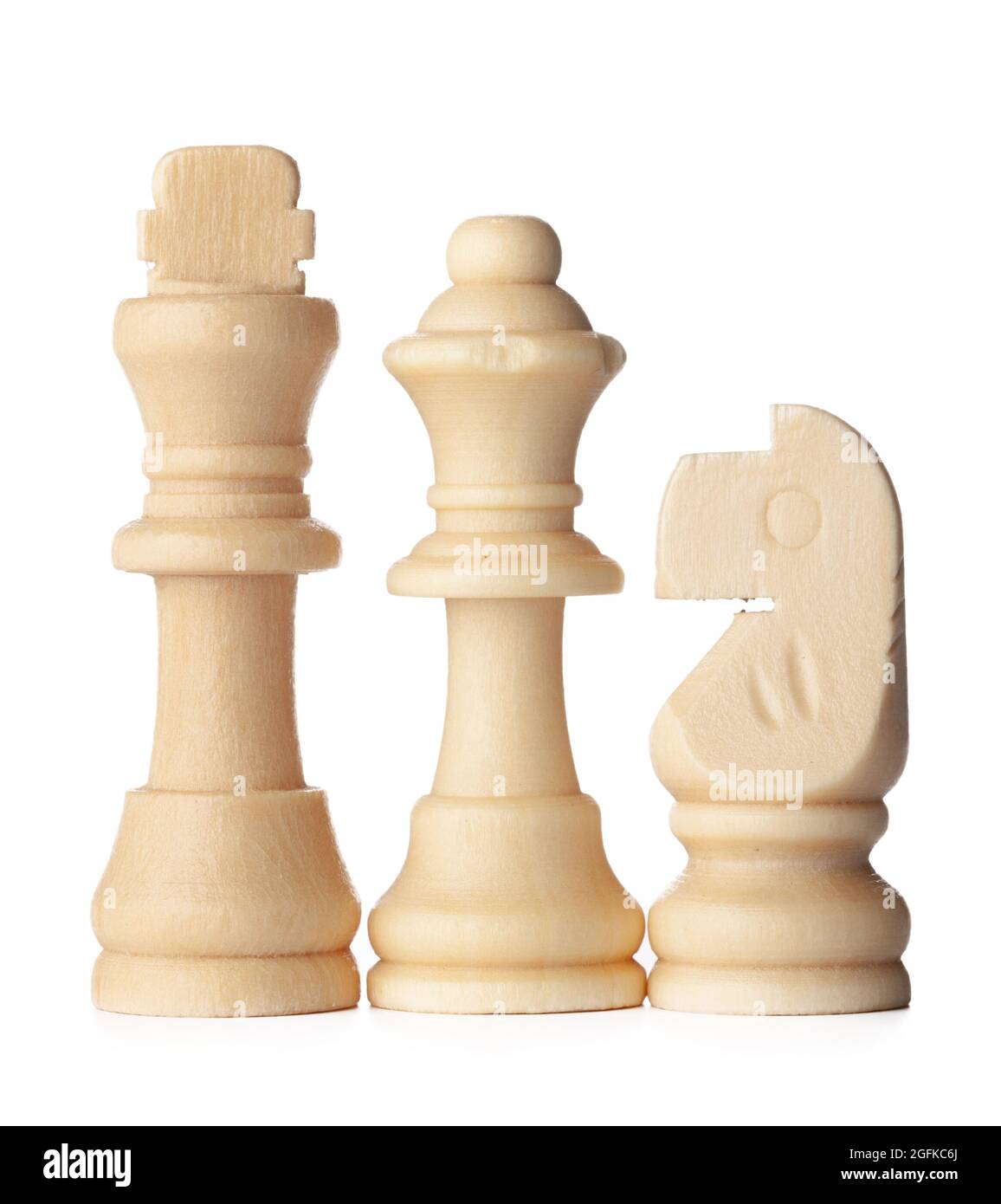 White chess piece isolated on white background Stock Photo - Alamy