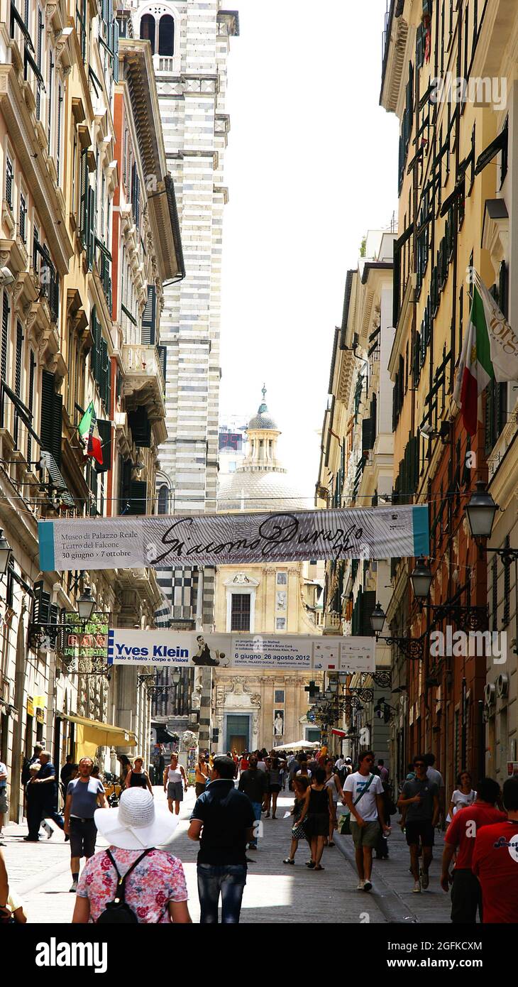 Streets and buildings of Genova, Italy, Europe Stock Photo - Alamy