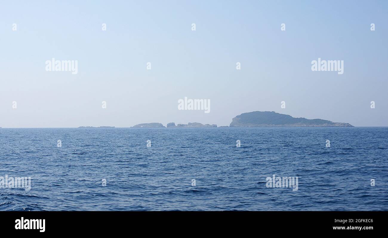 Islands off the coast of Cavtat in Croatia, Europe Stock Photo - Alamy