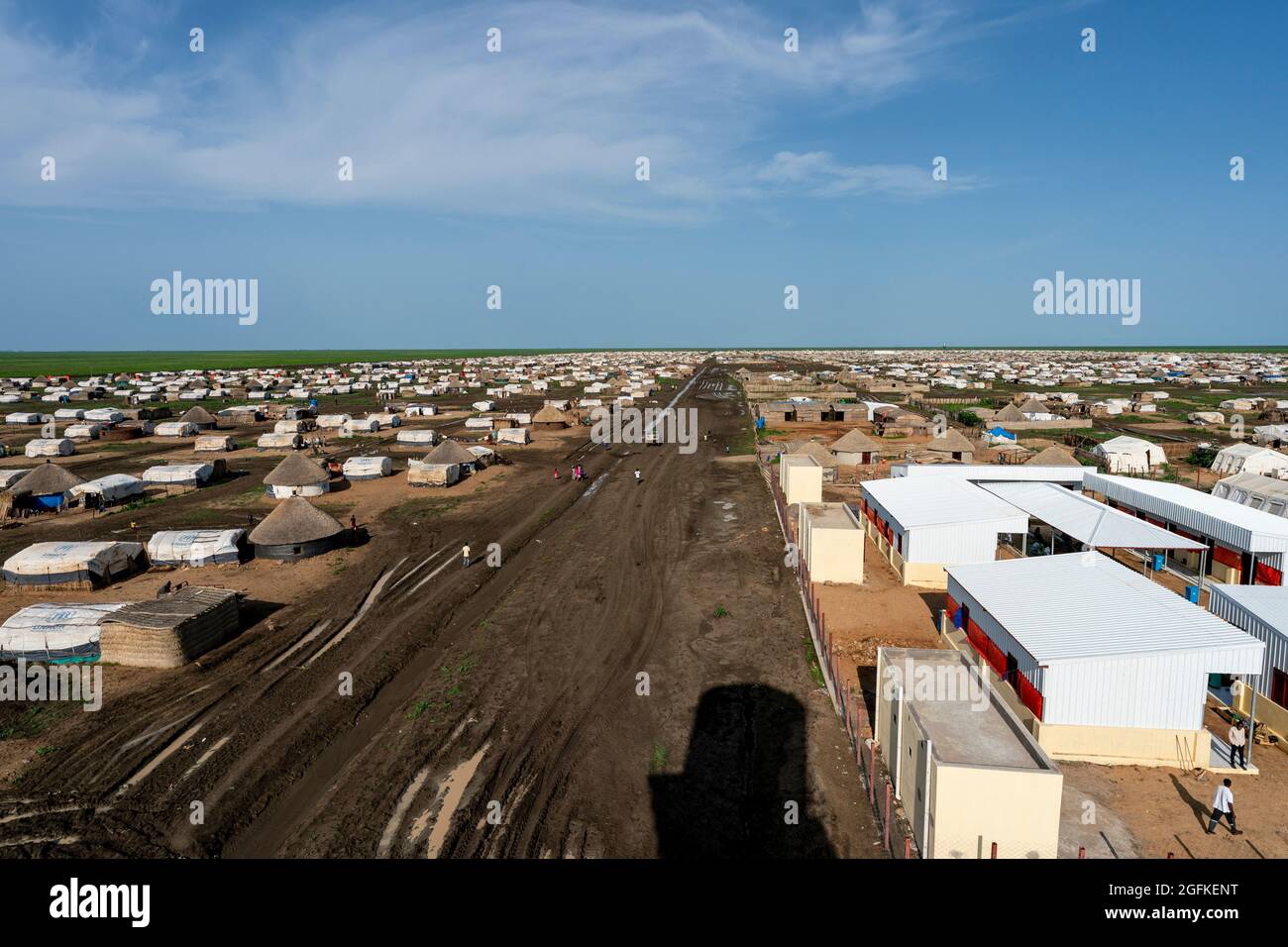 August 24, 2021, Gedaref, Washington, Sudan: A mud-filled street ...