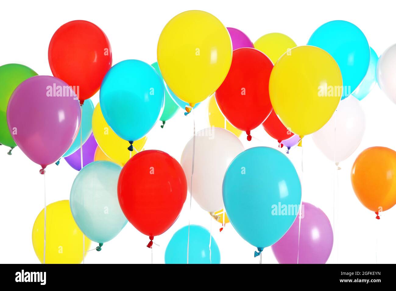 Colorful birthday balloons, closeup Stock Photo - Alamy